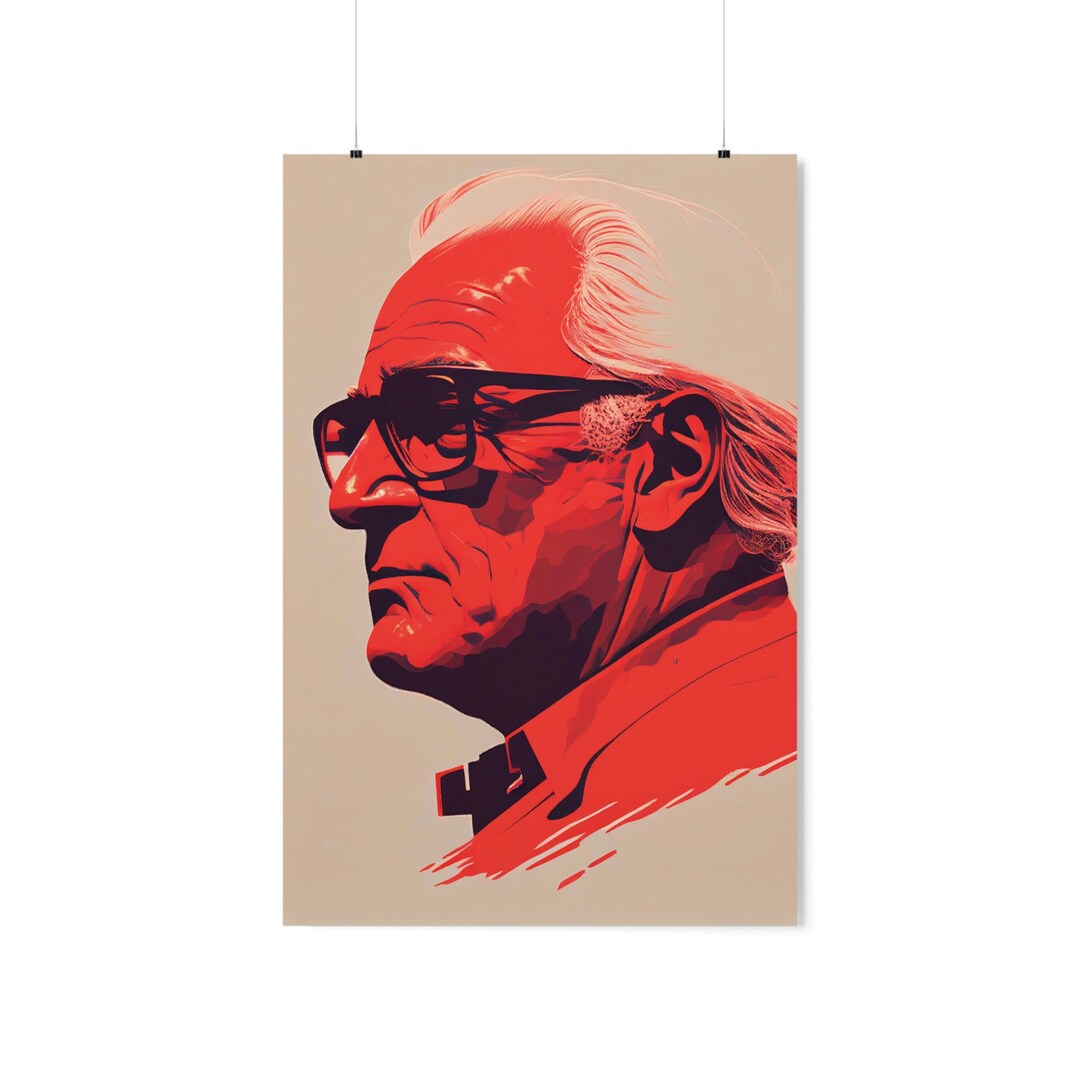 Portrait Enzo Ferrari Poster Art Enzo Ferrari Art Gift for Ferrari ...