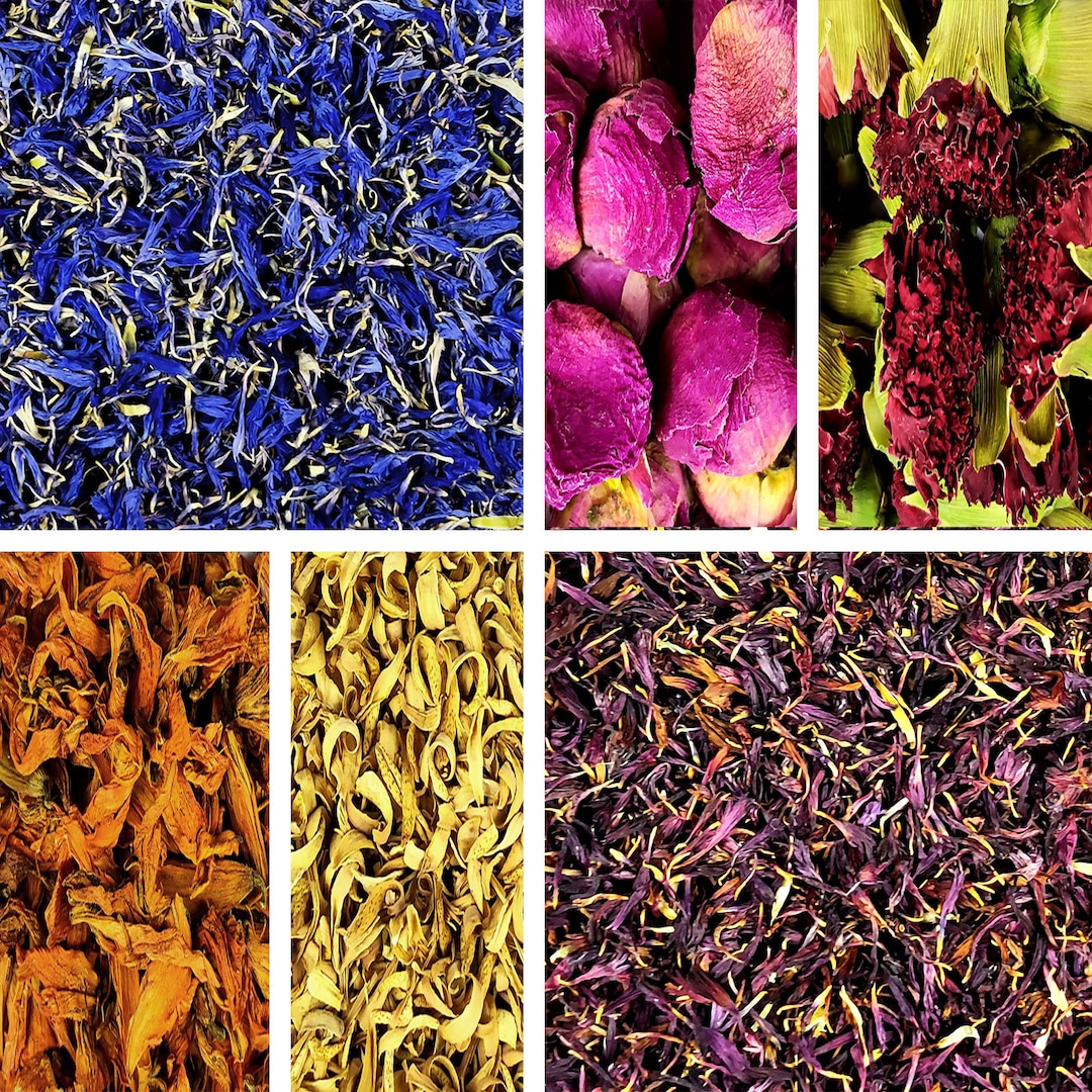 Dry Flowers & Petals Tea - 10g - 50g, Edible Dried Flowers, Dried ...