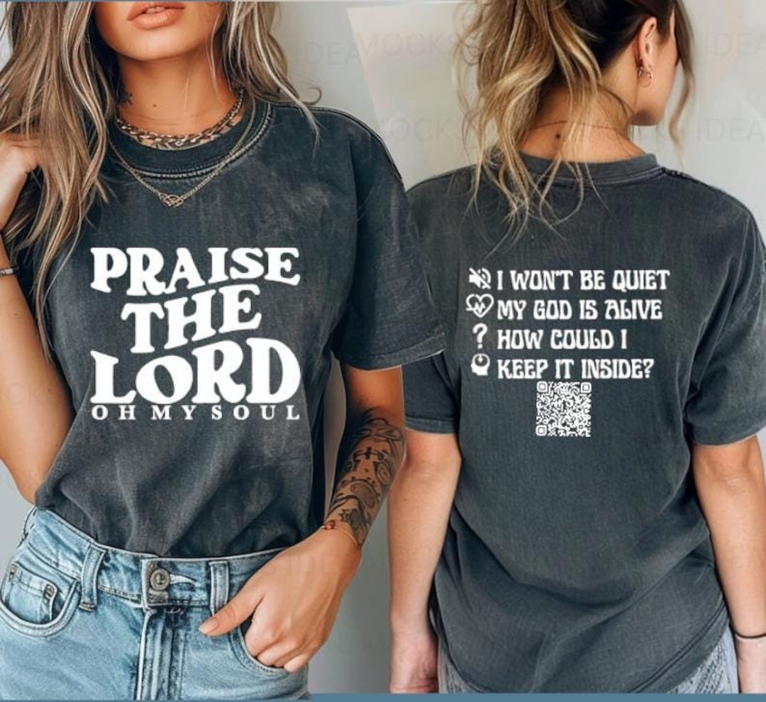 Christian Praise the Lord Song T-shirt With QR Code, Christian ...