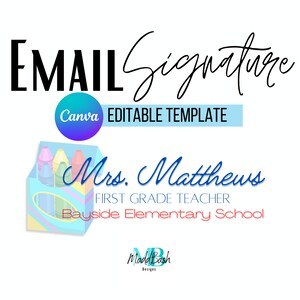 Editable Custom Email Signature Template | Compatible With CANVA ...