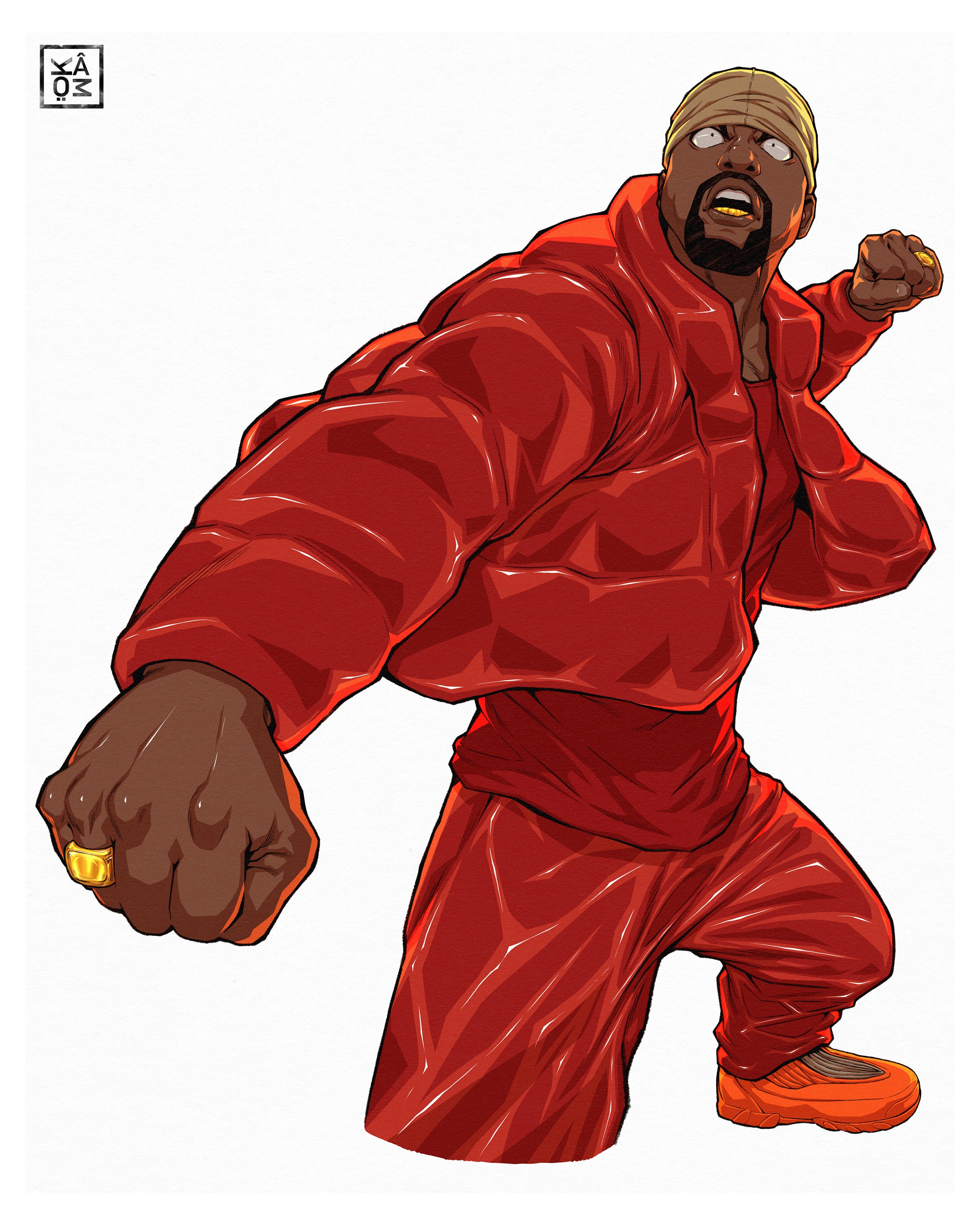 Printable Wall Art | KANYE WEST | Illustration | Poster | Anime Style ...