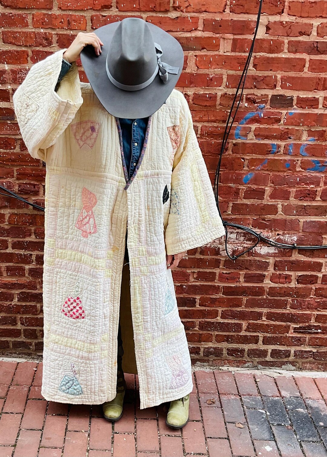 Vintage Patchwork Quilt Handmade Oversized Bog Coat Zero Waste - Etsy