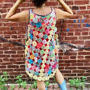 Handmade Vintage Patchwork Quilt Top Boat Neck Swing Sundress - Etsy
