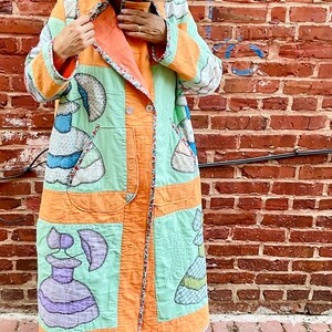 Vintage Quilt Handmade Oversized Duster Coat - Etsy