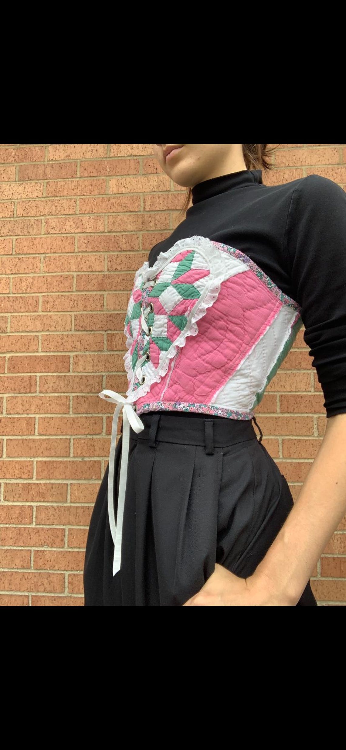 Repurposed Vintage Quilt Handmade Coat Bustier Corset Vest - Etsy