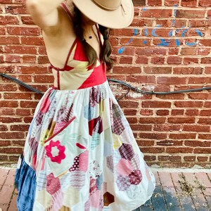 Handmade Vintage Patchwork Quilt Oversized Summer Sun Dress - Etsy