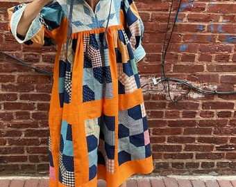 Handmade Quilt Dress, Patchwork Bohemian Hippie Dress - Etsy