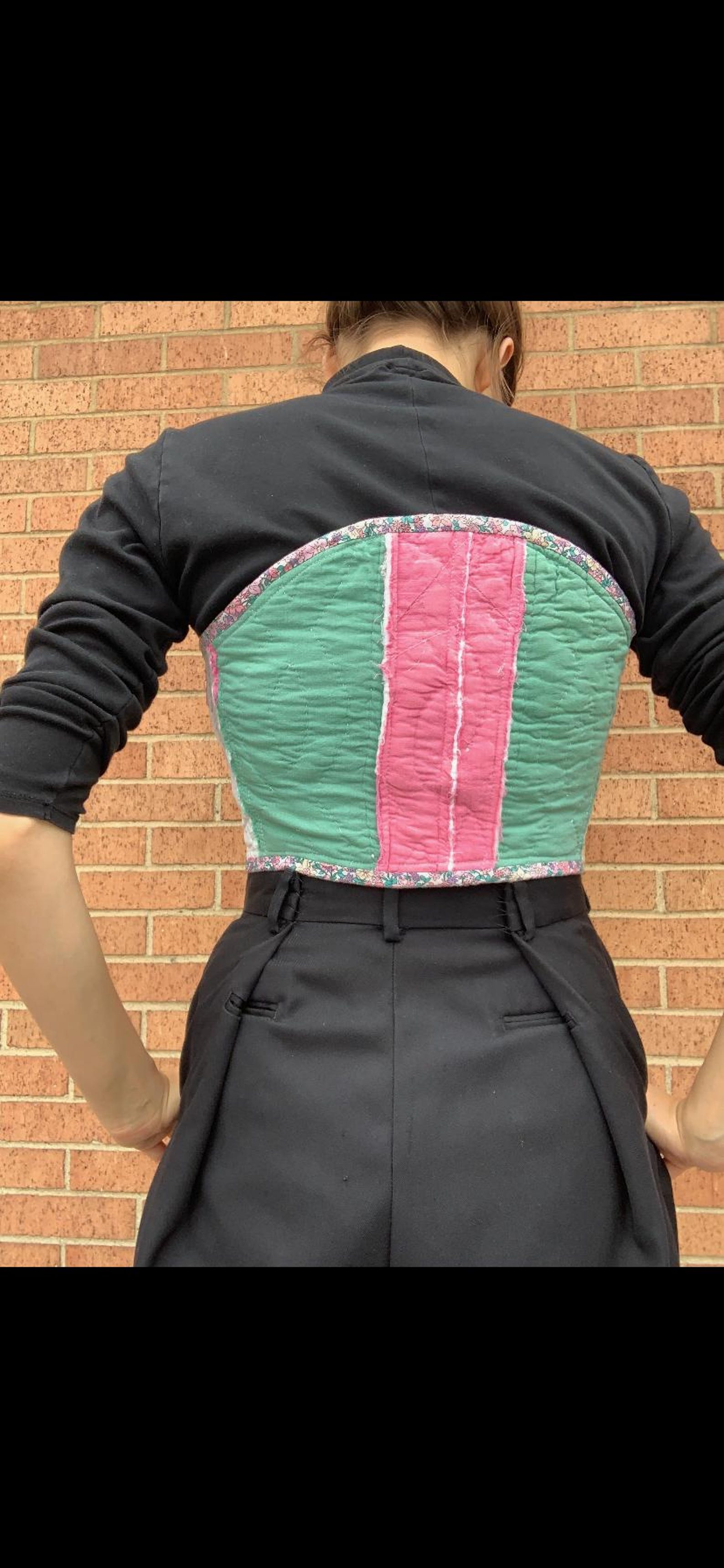 Repurposed Vintage Quilt Handmade Coat Bustier Corset Vest - Etsy