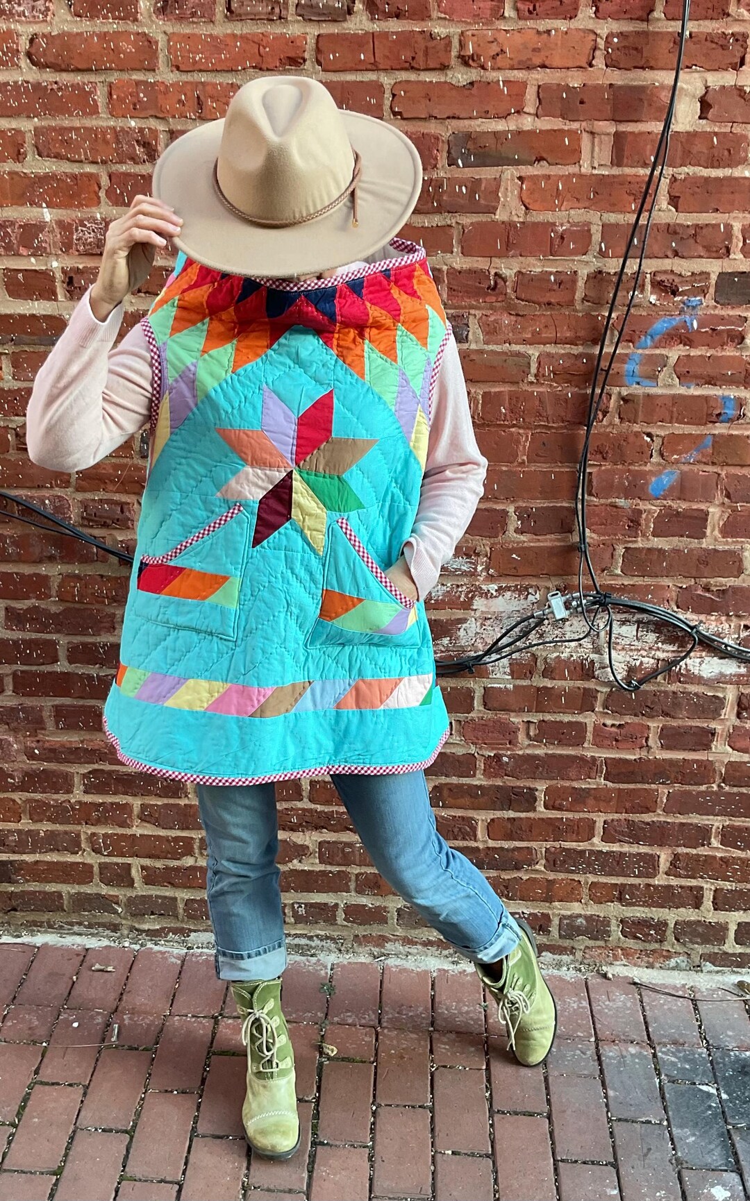 Vintage Patchwork Quilt Handmade Oversized Coat Pullover (almost) Zero ...