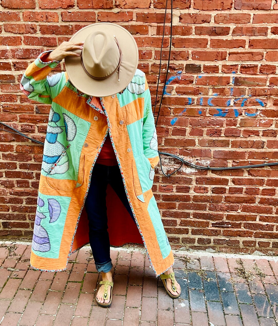 Vintage Quilt Handmade Oversized Duster Coat - Etsy