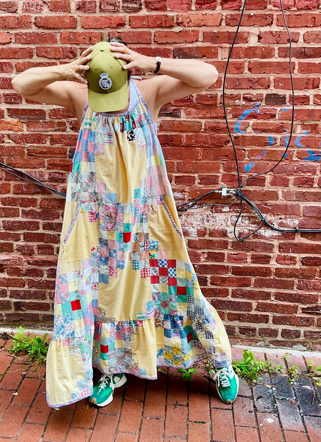 Handmade Vintage Patchwork Quilt Top Folk Racerback Sundress - Etsy