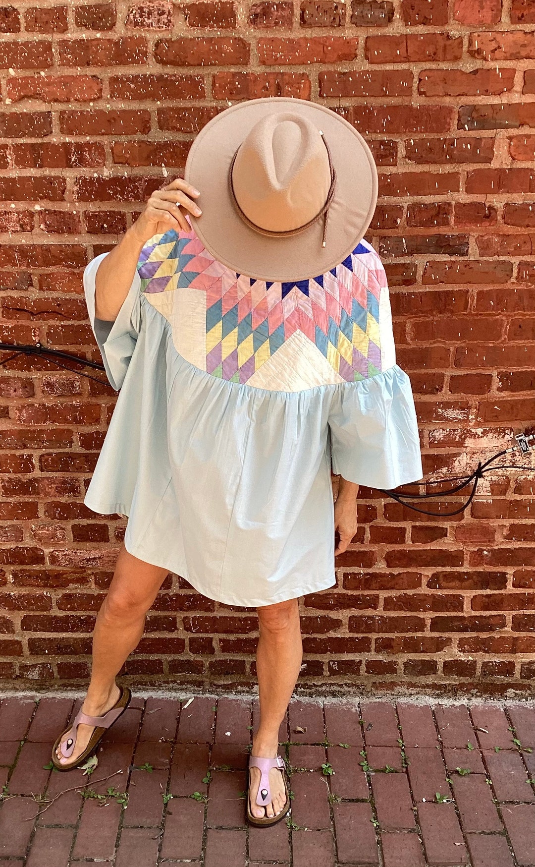 Handmade Vintage Quilt Capelet Style Poets Smock Dress/top - Etsy