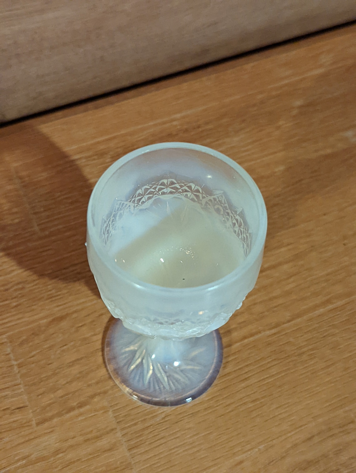Degenhart Milk White Pinwheel & Daisy Goblet 1973 - Etsy