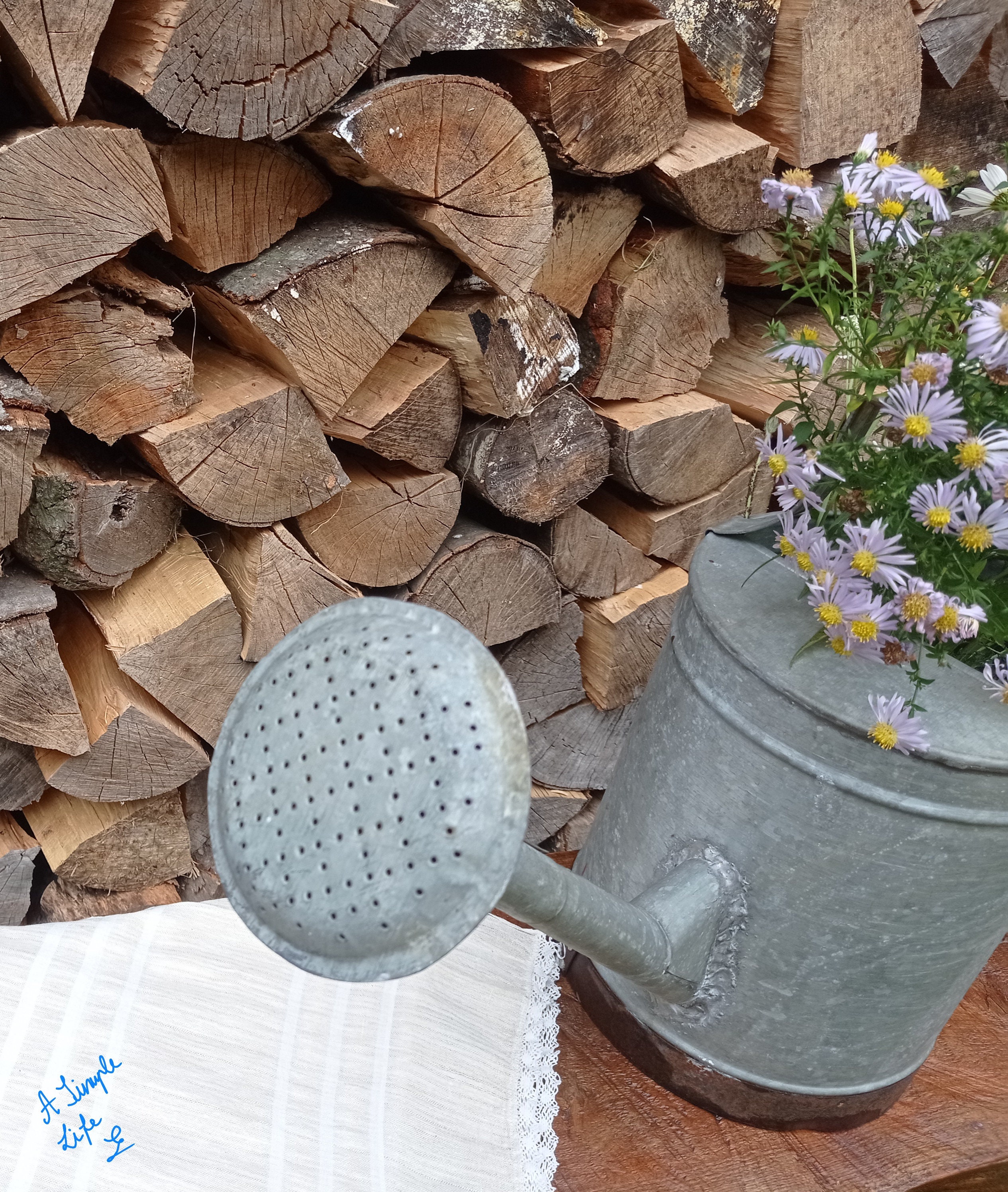 Vintage Watering Can - Decorative, Rustic, Country, Galvanized Zinc - Etsy
