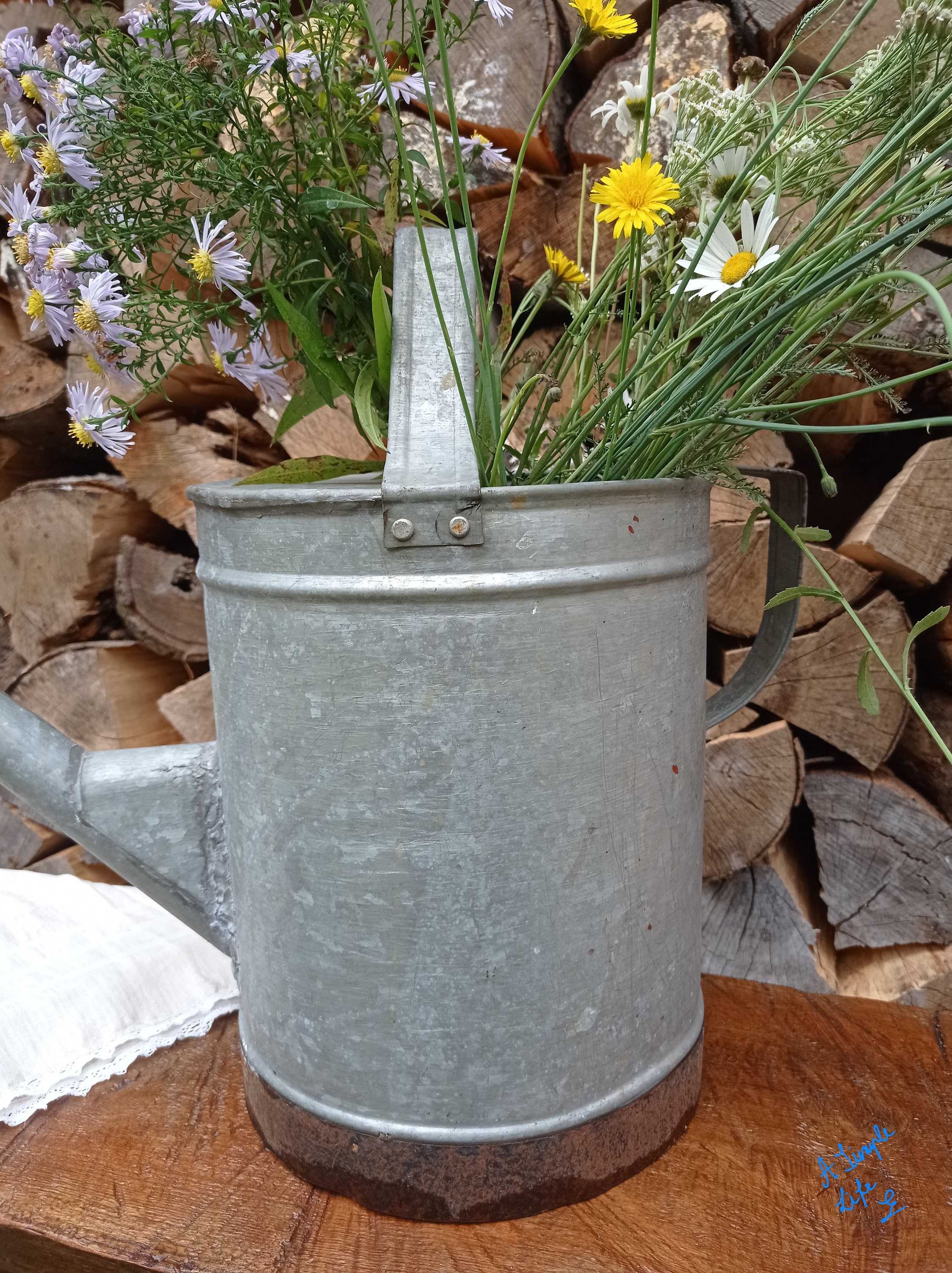 Vintage Watering Can Decorative, Rustic, Country, Galvanized Zinc - Etsy