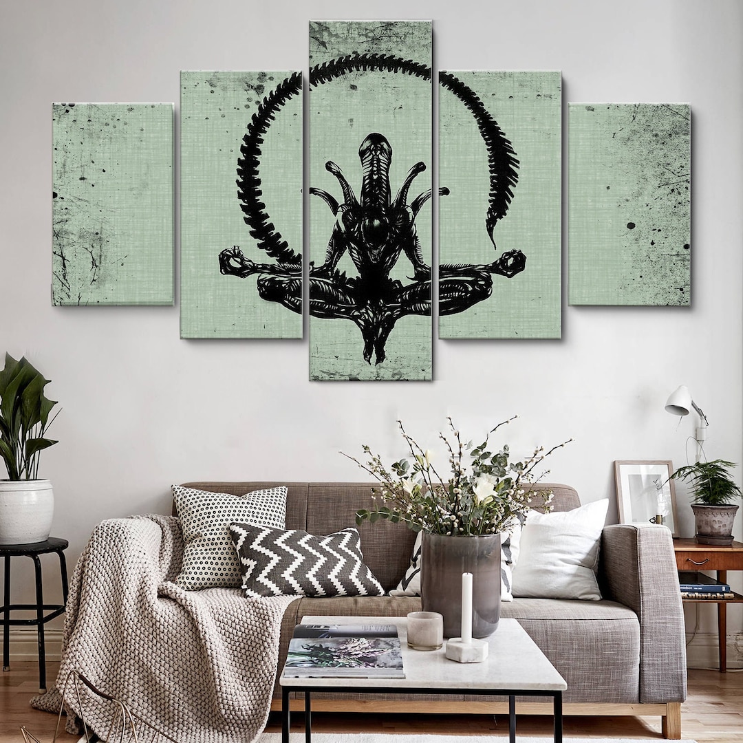 Xenomorph Meditation Extra Large Framed Canvas Wall Art Large - Etsy