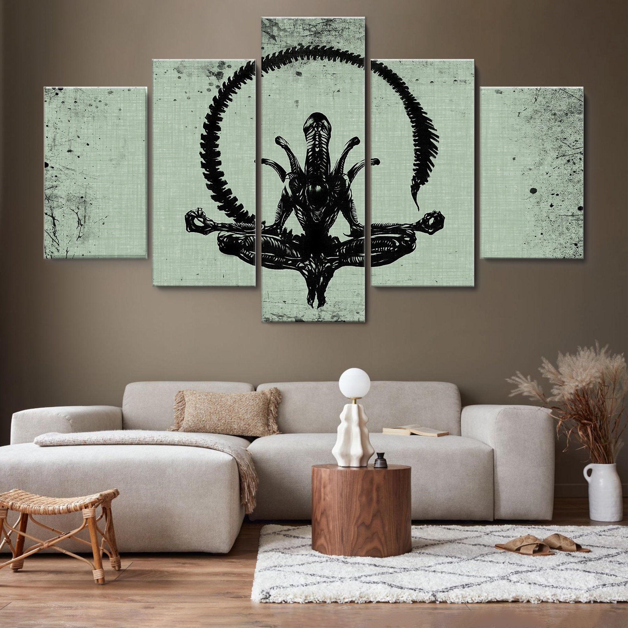 Xenomorph Meditation Extra Large Framed Canvas Wall Art Large - Etsy