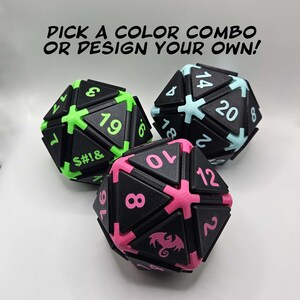 HUGE D20 Fidget Clicker: 20-button Dice - Design Your Own! - Etsy