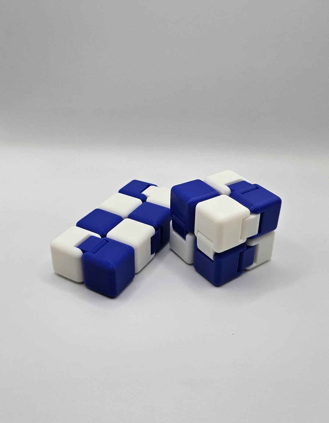 Blue and White Infinity Cube Fidget Toy - Etsy
