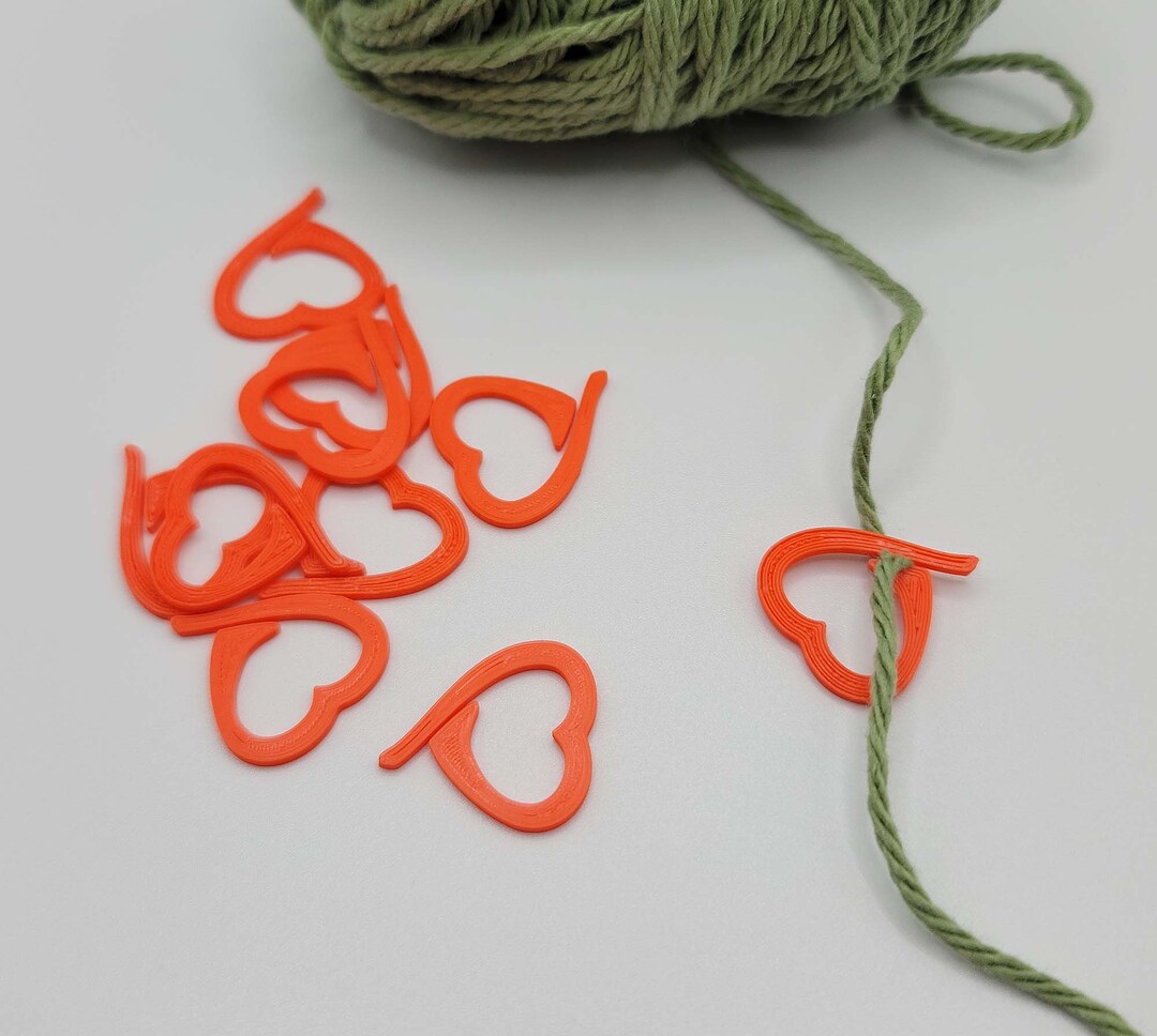 Heart Shaped Stitch Markers - Multiple Colors - Etsy