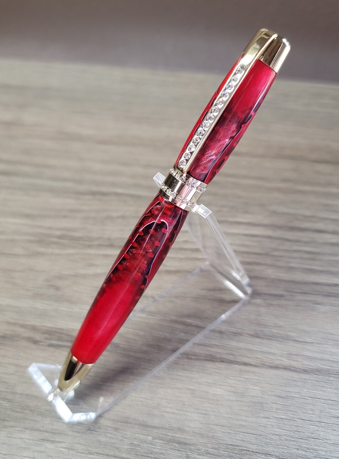 Princess Pen in Gold With Clear Stones - Etsy