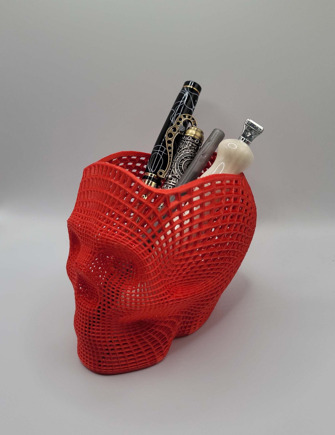Wireframe Skull Pen/pencil Holder, Candy Dish, Etc. Multiple Color ...