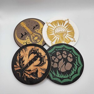 Role-playing Character Class Coasters - EXCLUSIVE! - Etsy