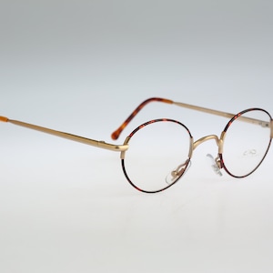 Vanni 502 C63, Vintage 90s Tortoise and Gold Small Round Eyeglasses ...