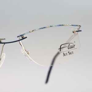 Flair Jet Set 731 414, Vintage 90s Unique Colorful Semi Rimless ...