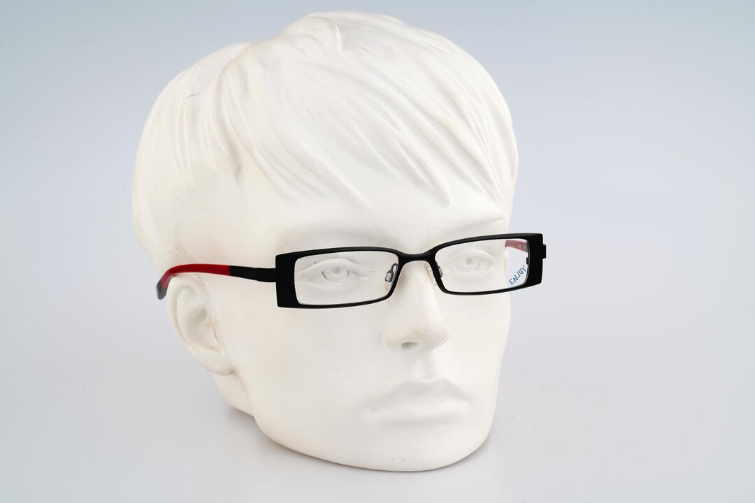 Enjoy E 1764 A, Vintage 2000s Black and Red Small Slim Rectangle ...