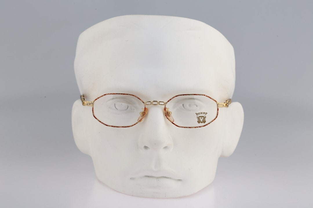 Boxer V01 3943, Vintage 90s Gold and Tortoise Small Hexagon Eyeglasses ...