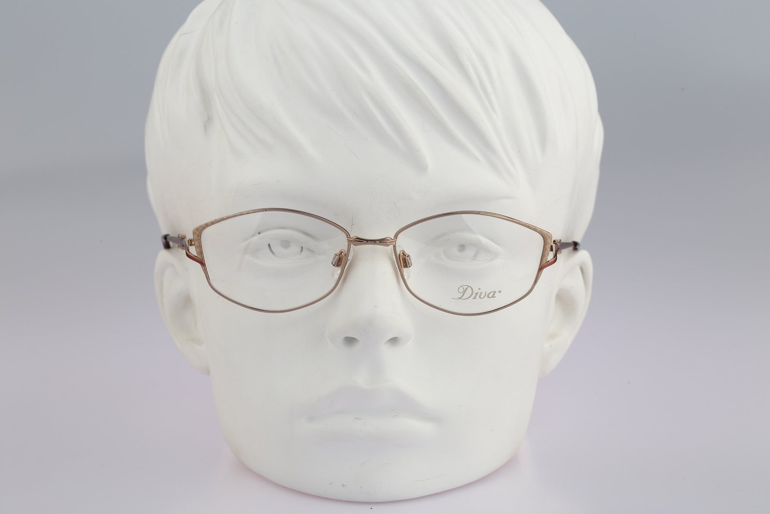 Diva 5193 453, Vintage 90s Gold Rectangle Butterfly Eyeglasses Frames ...
