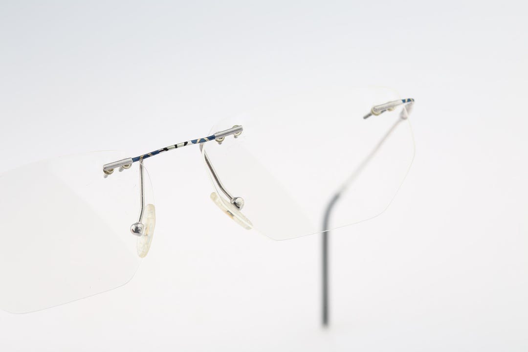 Victory by Marlow 22 Karat, Vintage 90s Colorful Rimless Rectangle ...