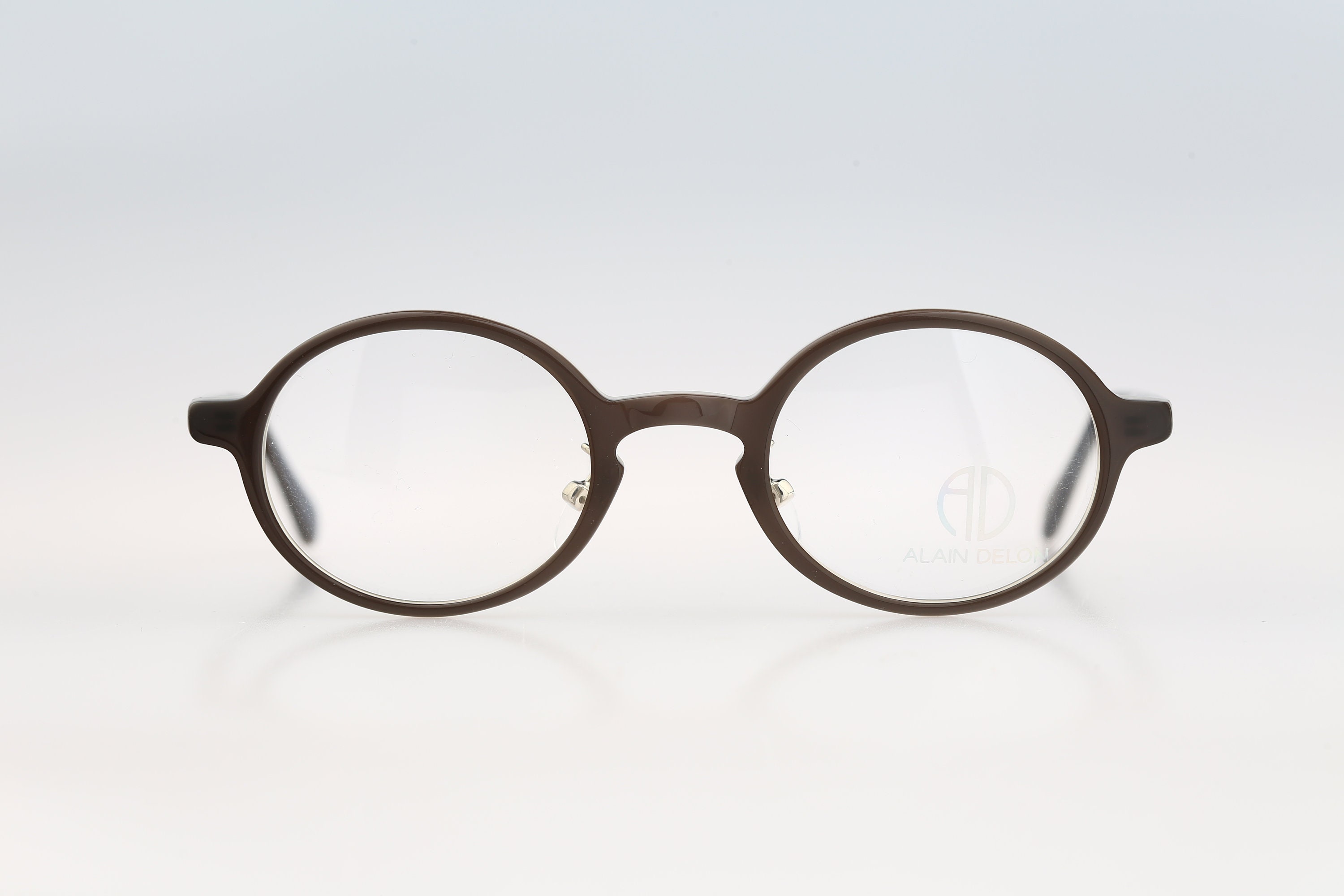 Alain Delon 3631, Vintage 90s Designer Black Small Round Eyeglasses ...