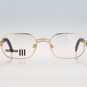 Adidas A707, Vintage 90s Designer Gold Octagon Eyeglasses Frames Mens ...