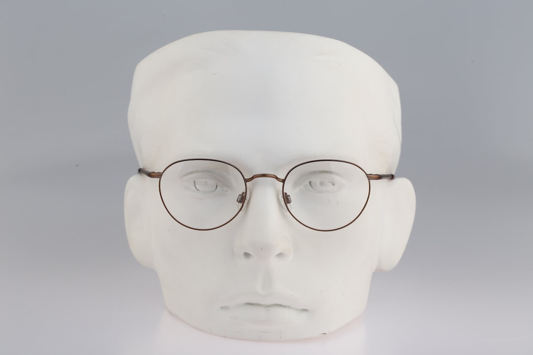 Giulia Lozza, Vintage 90s Bronze Crown Panto Round Eyeglasses Frames ...