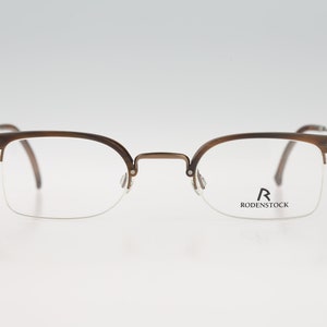 Rodenstock R 4385 C, Vintage 90s Bronze and Horn Color Unique Half Rim ...