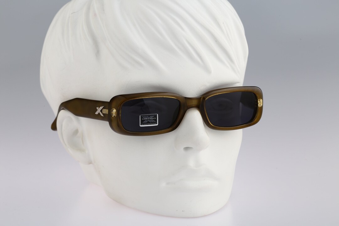 Oxydo Escape 1 9NX, Vintage 90's Yellow Small Rectangle Sunglasses ...