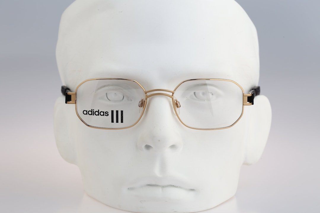 Adidas A707, Vintage 90s Designer Gold Octagon Eyeglasses Frames Mens ...