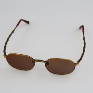 Joy Durant, Vintage 90s Antique Gold Small Hexagon Sunglasses Women NOS ...
