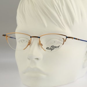 Robert Rudger 1740 112 C1, Vintage 90s Unique Colorful & Gold Half Rim ...