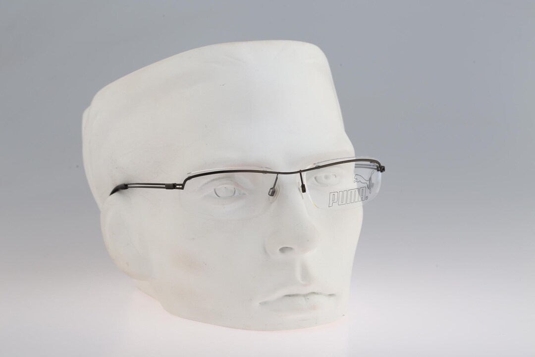 Puma 14336 382, Vintage 90s Bronze Semi Rimless Wrap Rectangle ...