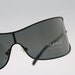 Byblos 879 S 3276 71, Vintage 2000s Black Wrap Shield Sunglasses Men ...