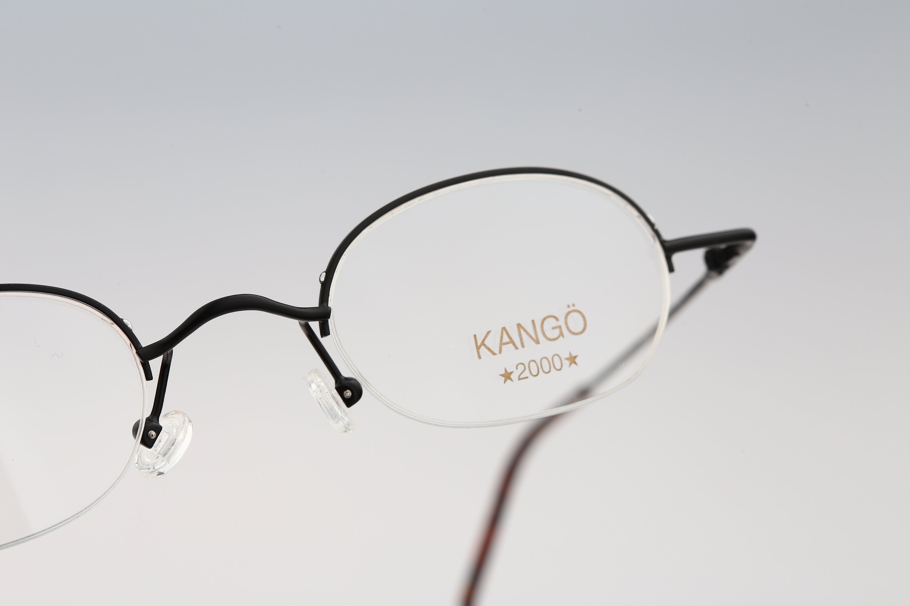 Kango 2000 Kent 01 Vintage 90s Black Small Half Rim Oval - Etsy