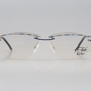 Flair Jet Set 731 414, Vintage 90s Unique Colorful Semi Rimless ...