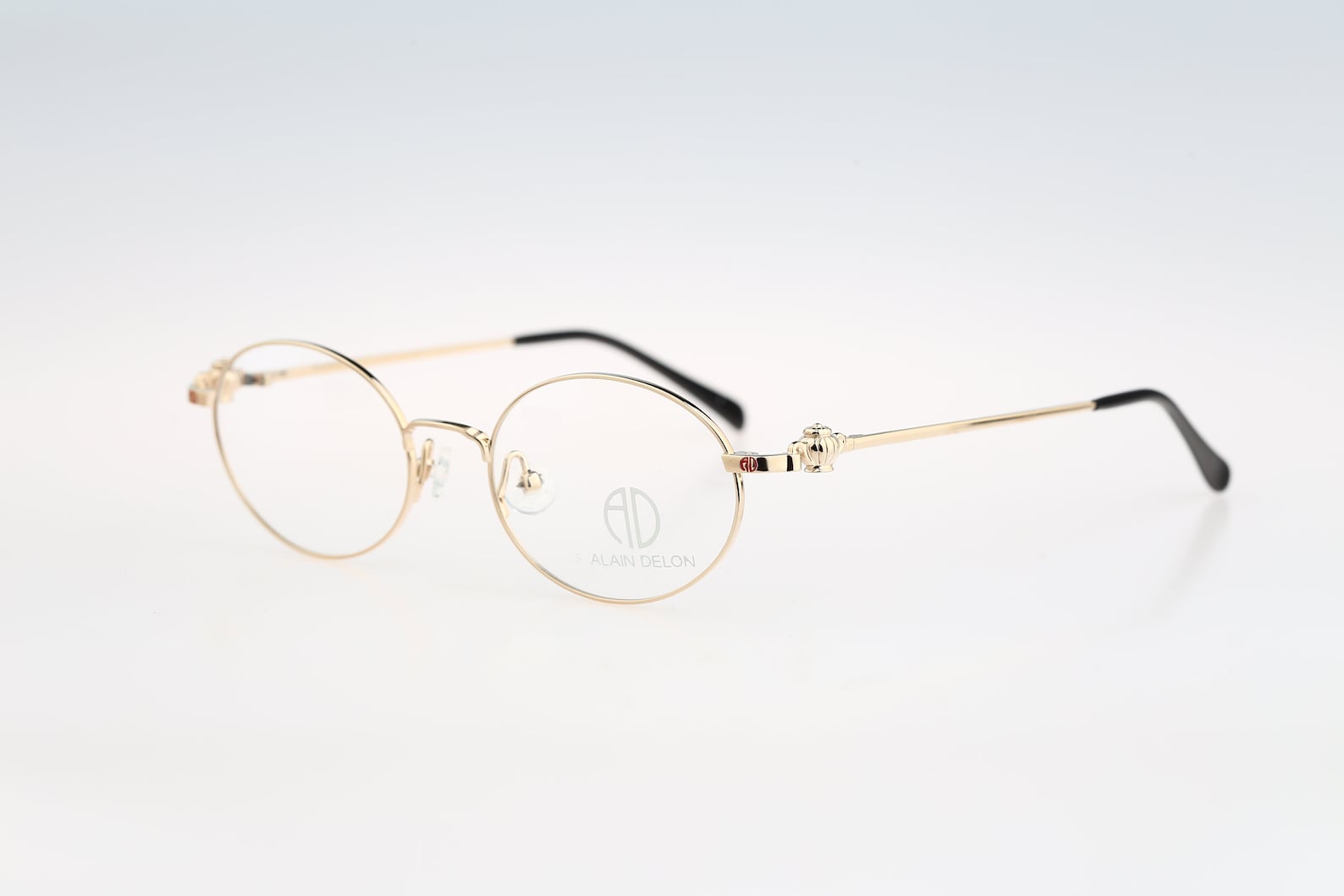 Alain Delon 3513 Vintage 90s Unique Designer Gold Small Oval | Etsy