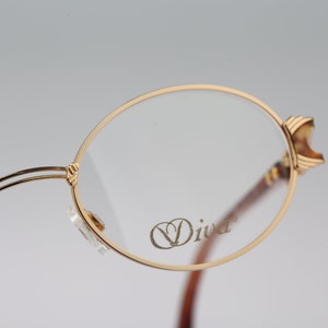 Diva 5059 45, Vintage 90s Victorian Gold Round Eyeglasses Frames NOS - Etsy