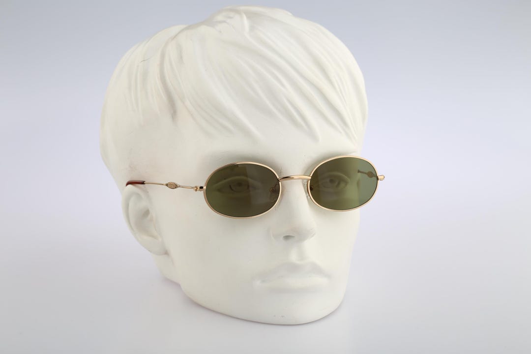 Byblos B 630 3001, Vintage 90s Unique Gold Small Oval Sunglasses Mens ...