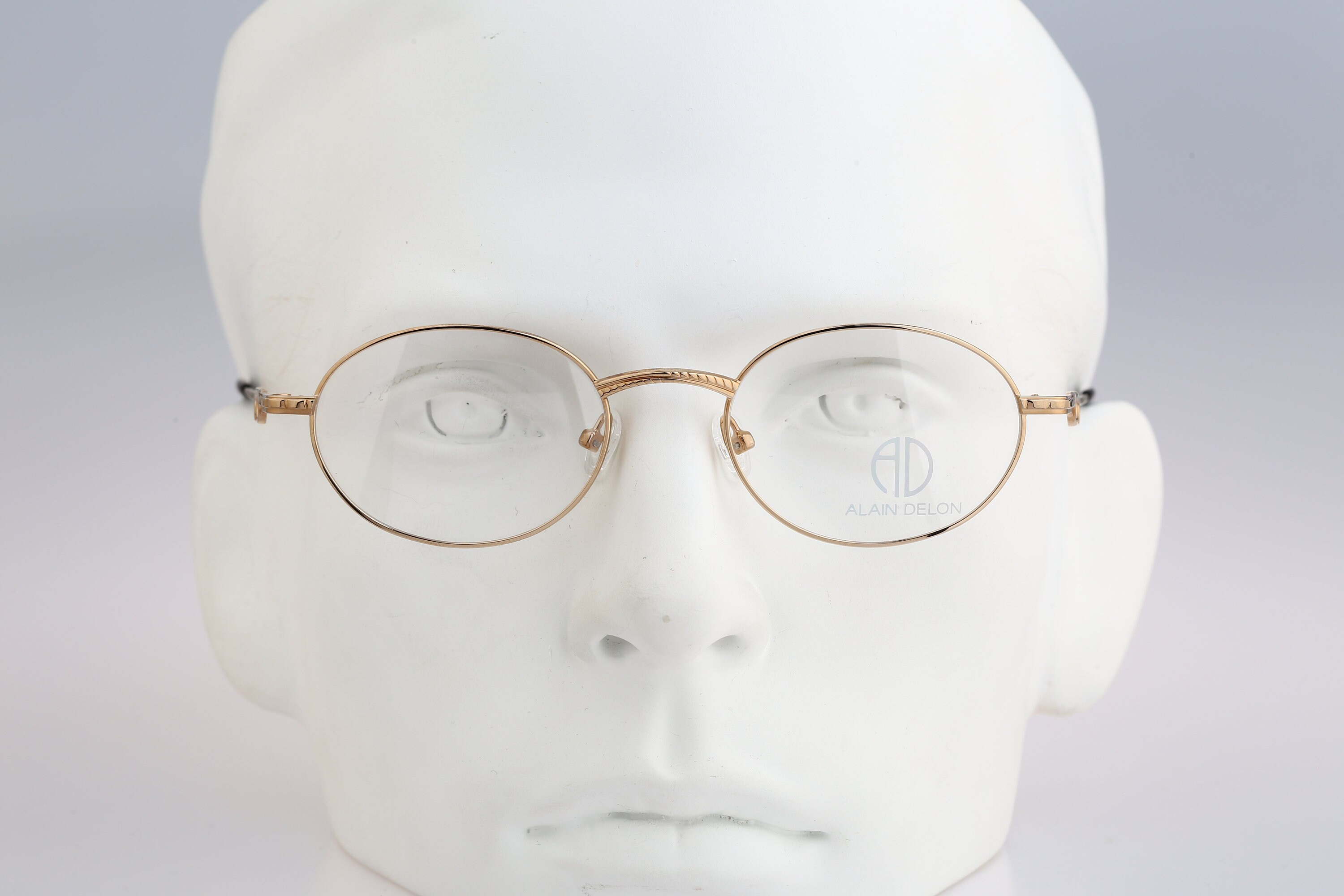 Alain Delon 3418B Vintage 90s Gold Unique Designer Small Oval | Etsy