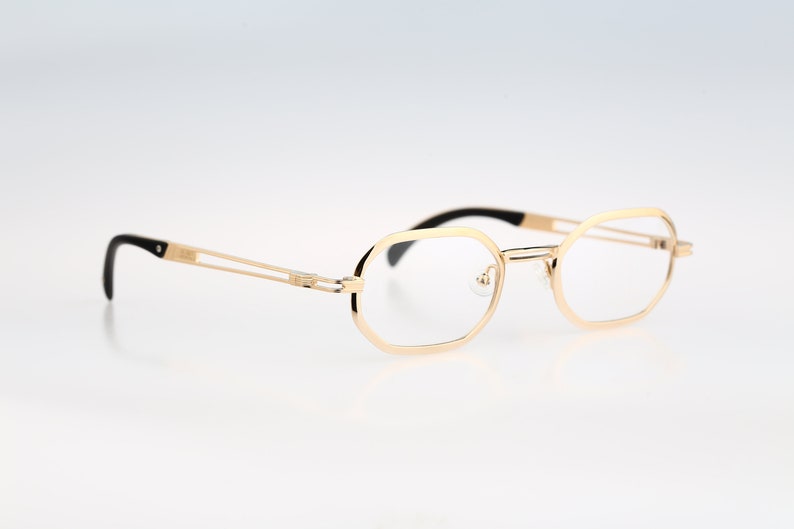 Alain Delon 3626 Vintage 90s Designer Gold Small Hexagon - Etsy